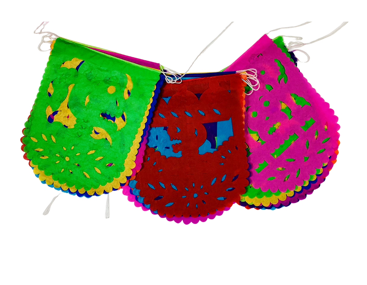 Papel Picado Ovalado Guia Chica Colores 17 x 11 cm – El Maíz - Mexican ...